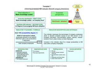 Identifying knowledge value measurement in a company - june 2006 | PDF