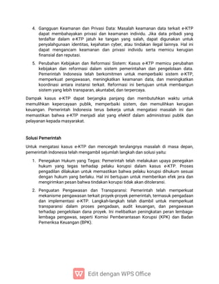 Kasus Penyimpangan Korupsi e-KTP di Indonesia | PDF