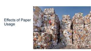Paperless Enviroment, Impact and how we can become paper free | PPT