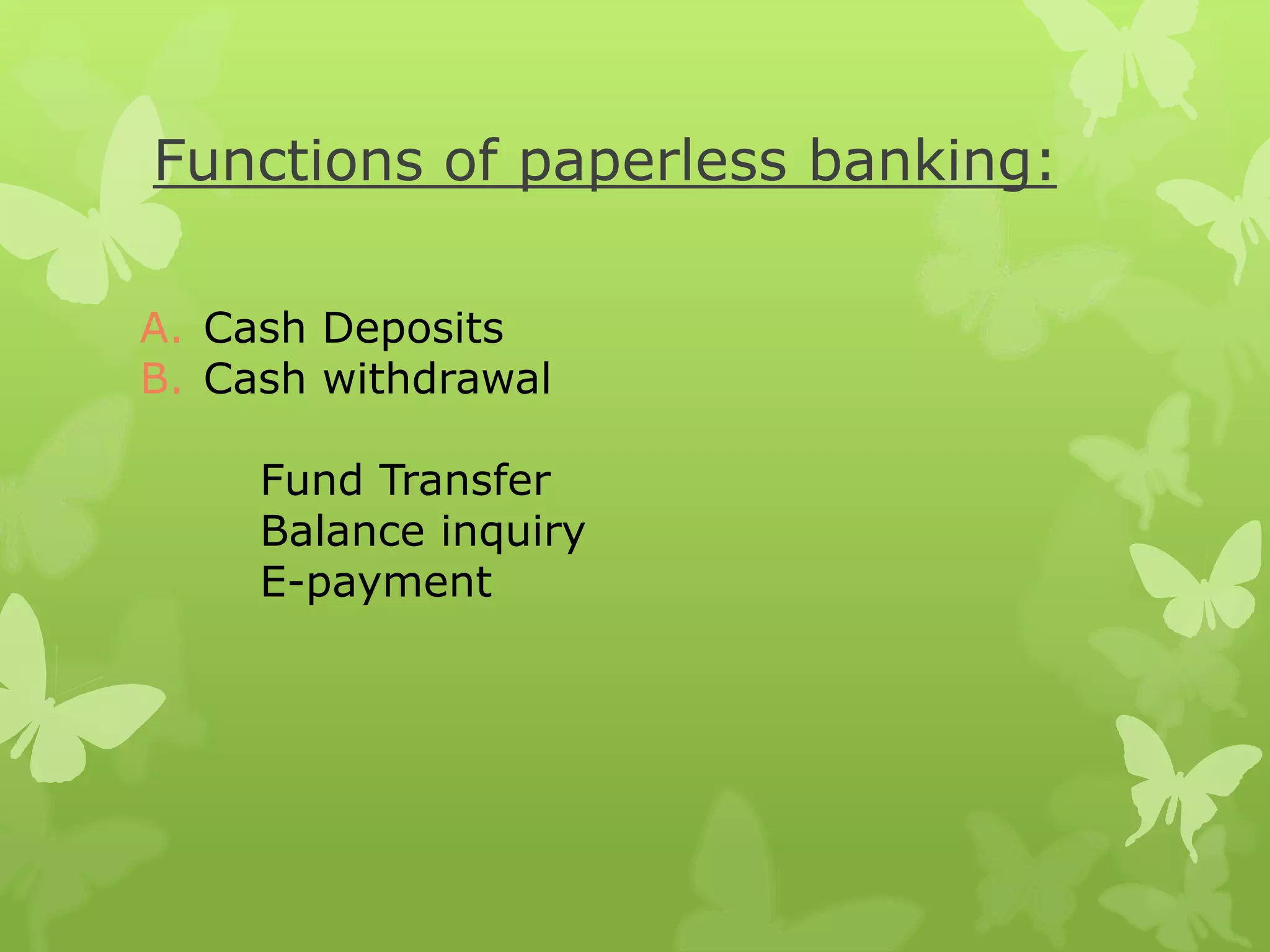 Paperless banking | PPTX