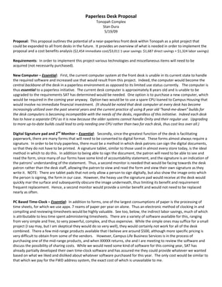 Paperless Desk Project Proposal | PDF