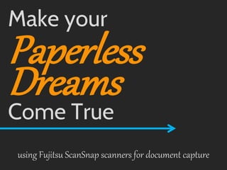 Fujitsu ScanSnap Scanner, an overview of document data capture with barcodes, text mining, OCR ...