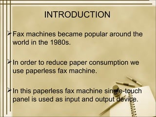 Paperless fax machine | PPT