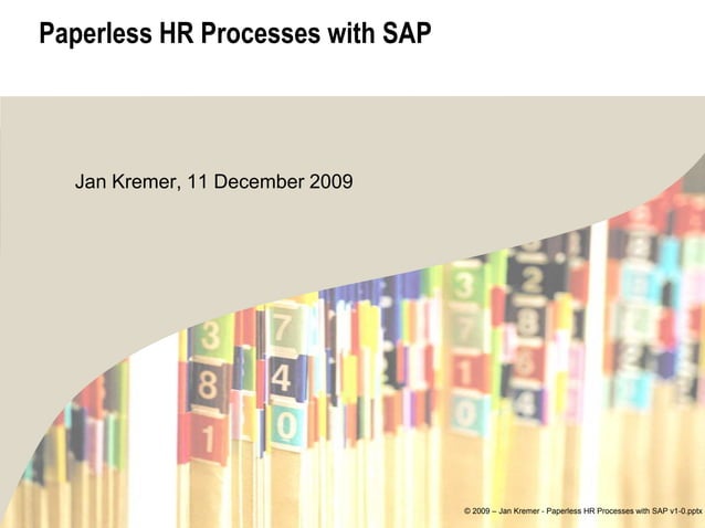 Paperless HR Processes With SAP | PPT