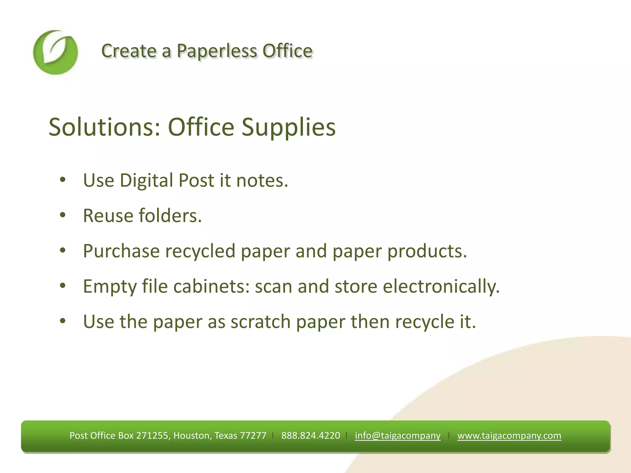 Paperless Office Presentation Pdf