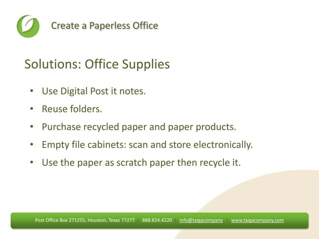 Paperless Office Presentation | PDF