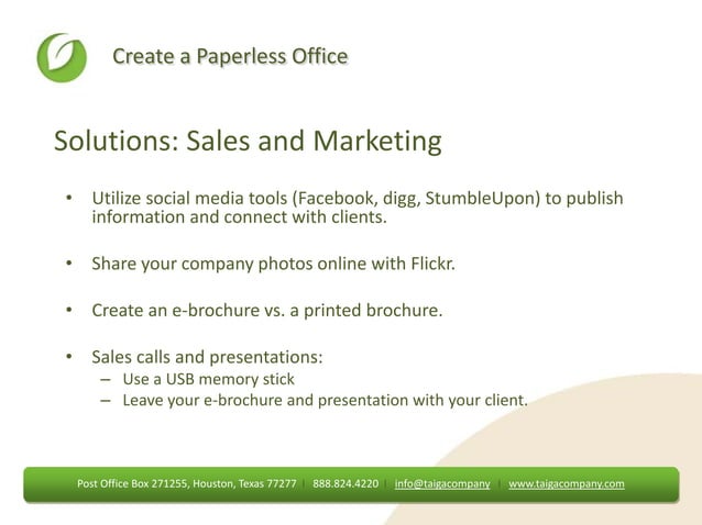 Paperless Office Presentation | PDF