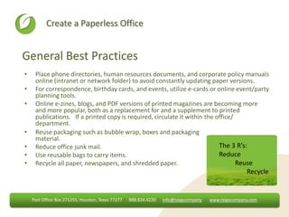 Paperless Office Presentation | PDF