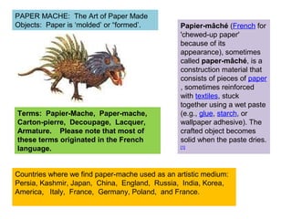 Paper mache powerpoint | PPT