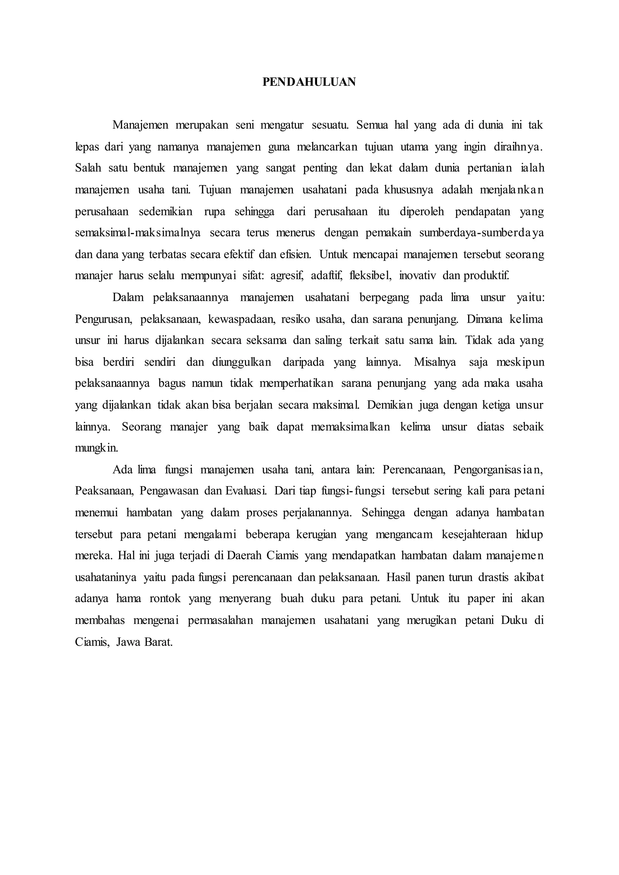 Paper manajemen usahatani | DOCX