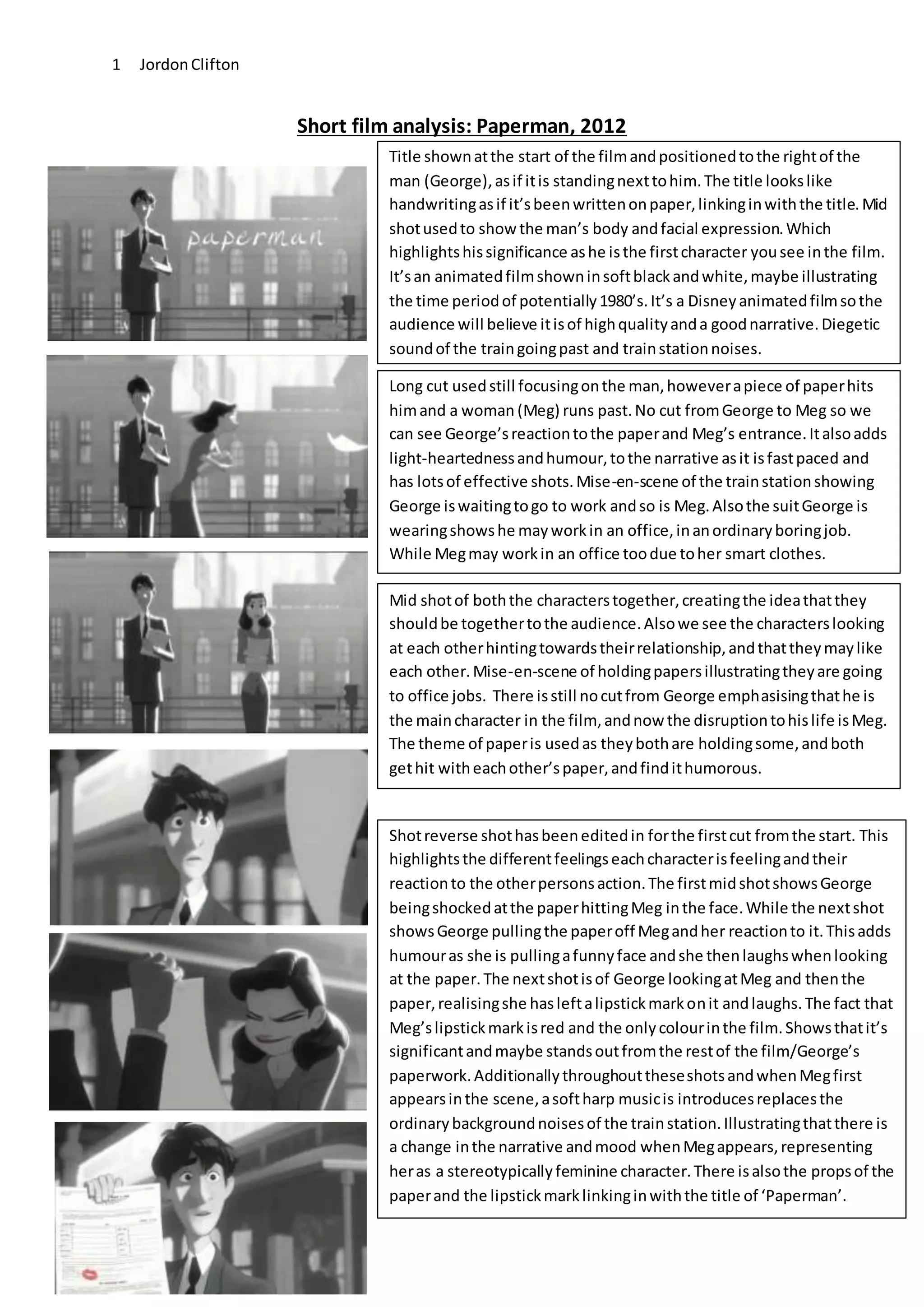 Paperman analysis | DOCX