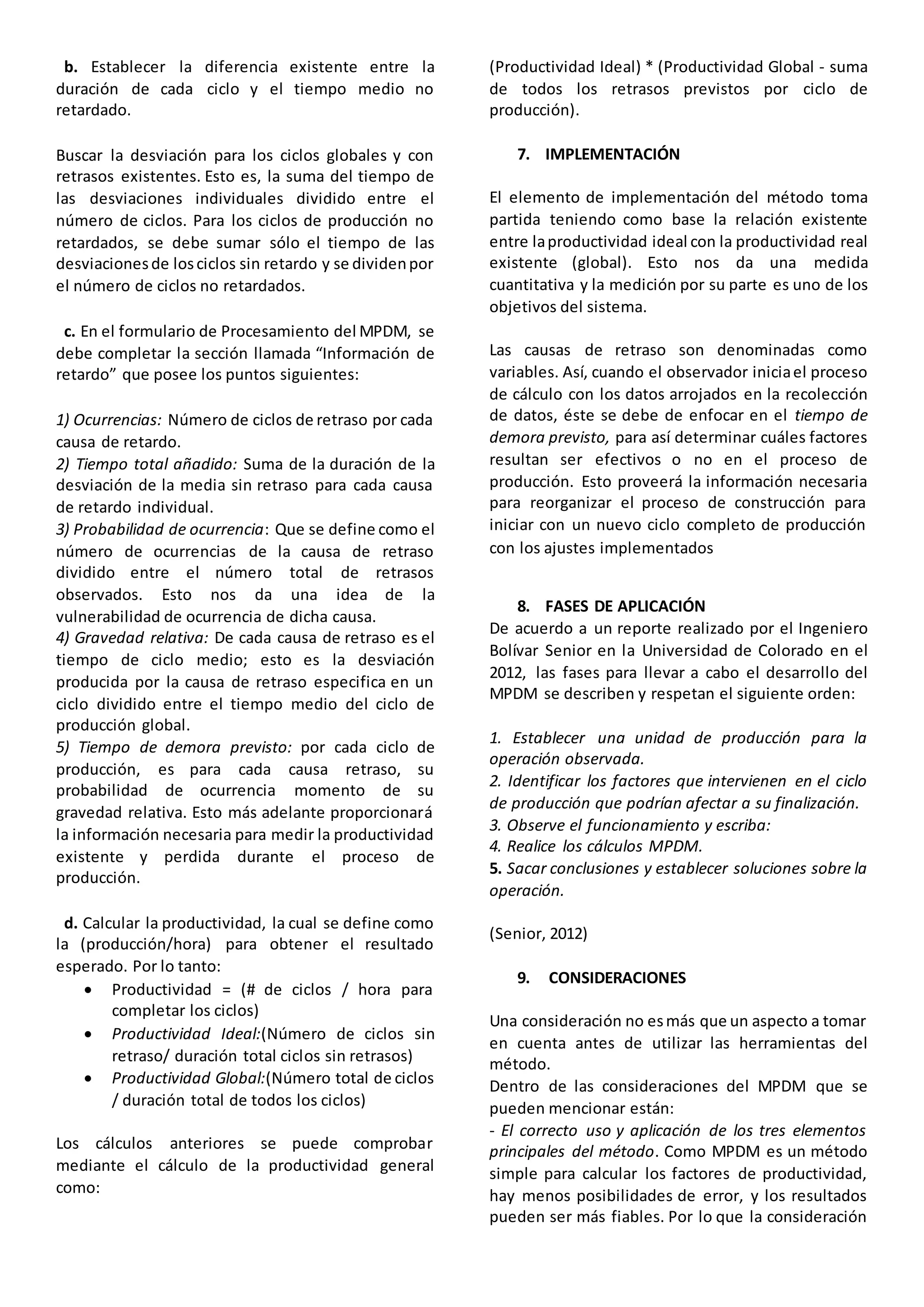El Method Productivity Delay Model (MPDM) como medidor de productividad ...