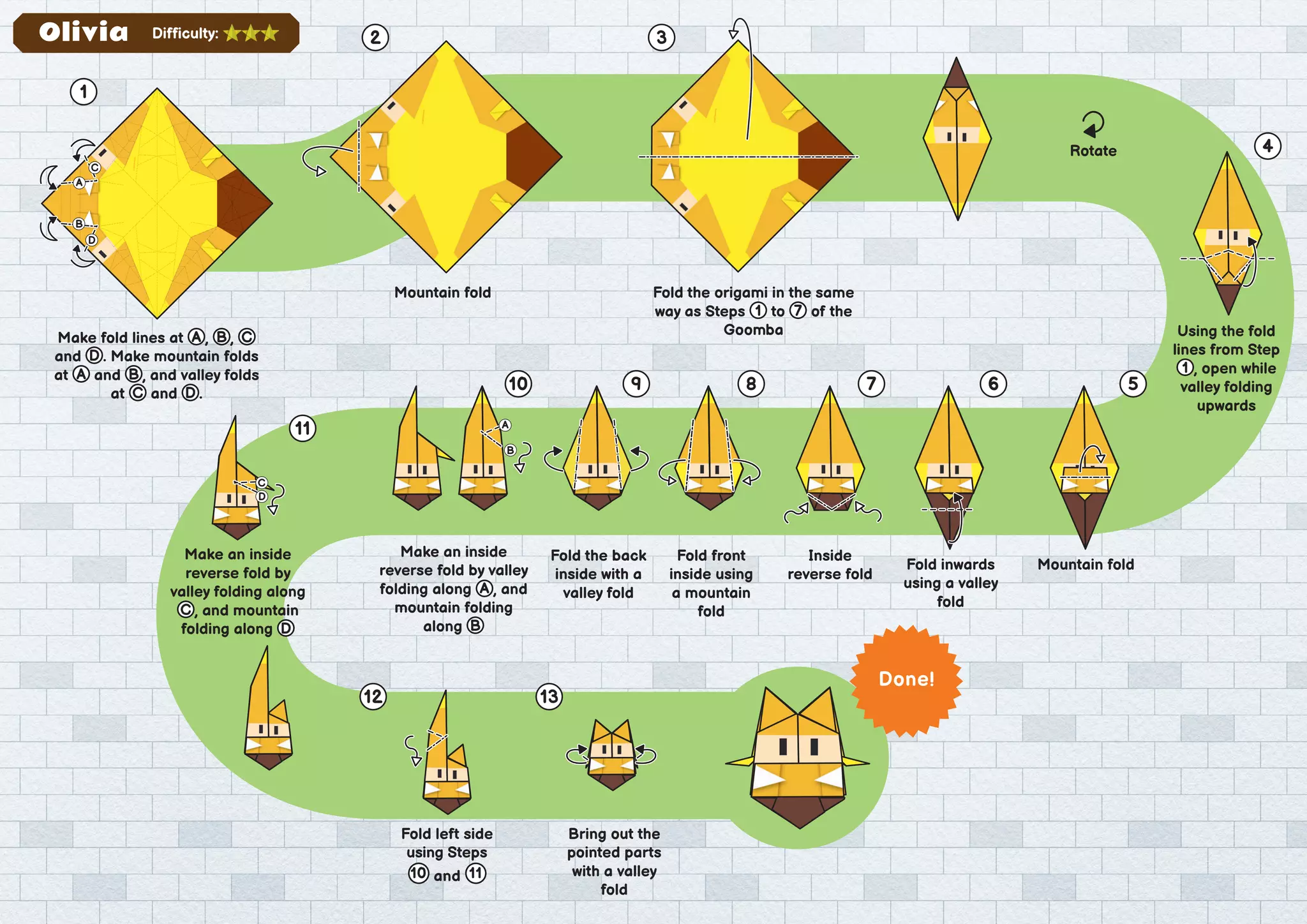 Paper Mario Origami Sheets. The Origami King Folding Instructions ...