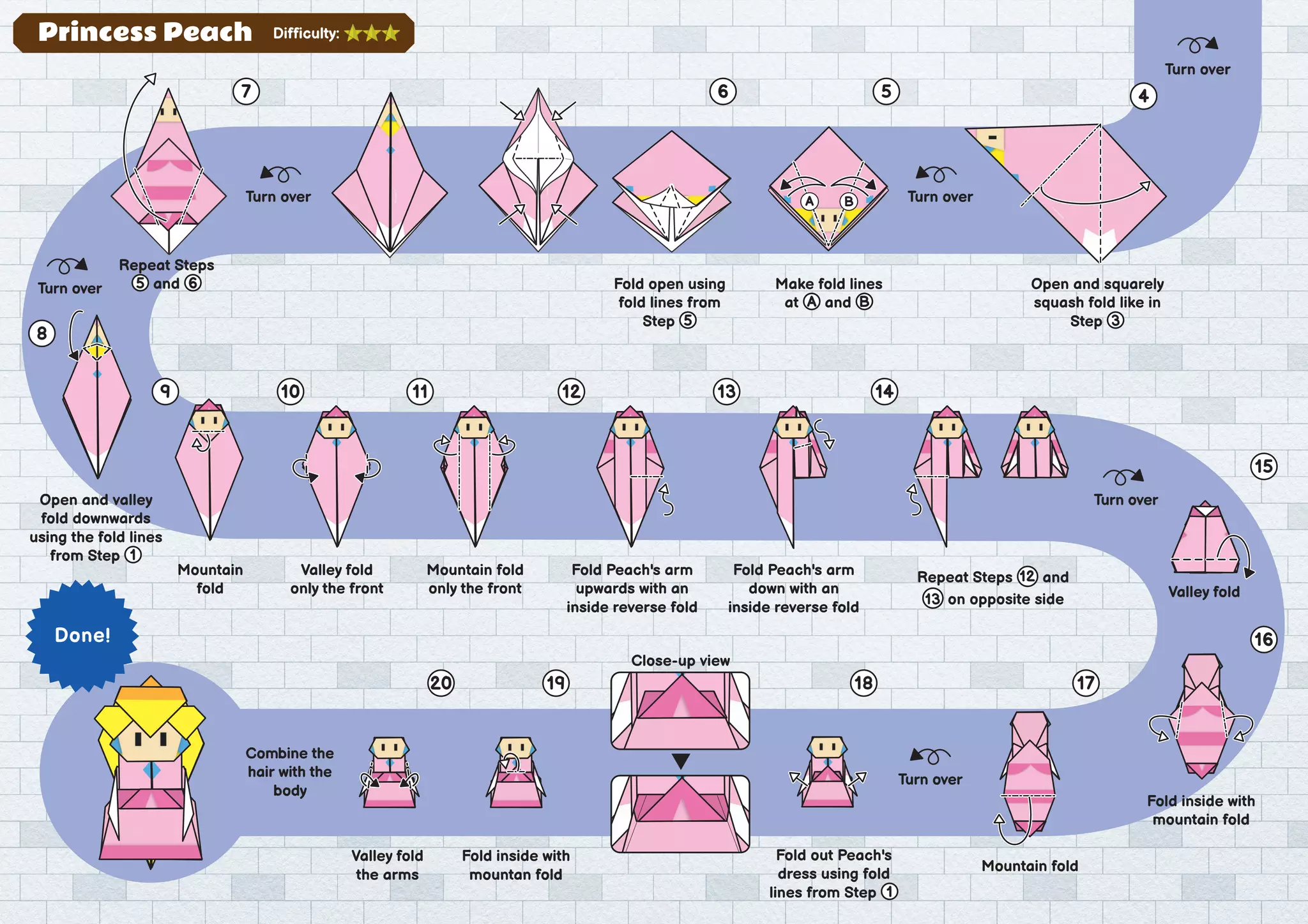 Paper Mario Origami Sheets. The Origami King Folding Instructions ...