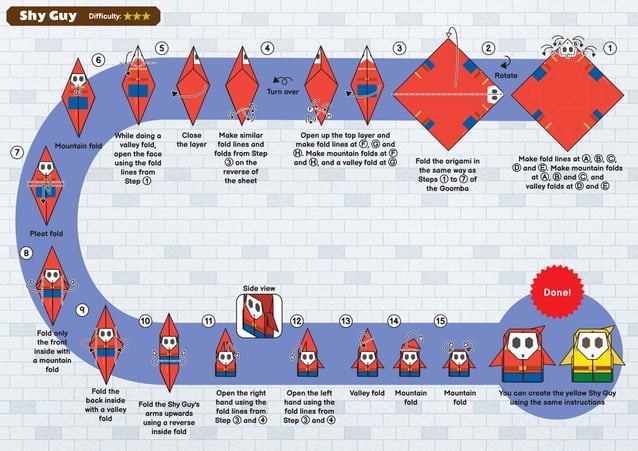 Paper Mario Origami Sheets. The Origami King Folding Instructions ...