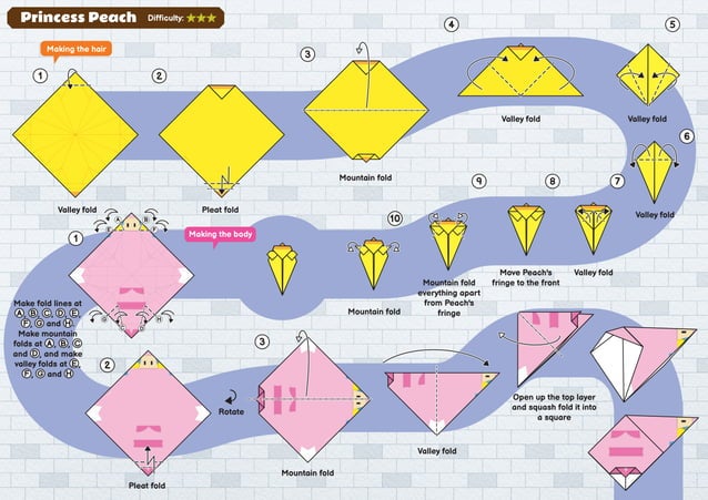 Paper Mario Origami Sheets. The Origami King Folding Instructions ...