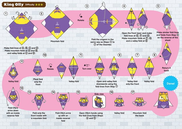 Paper Mario Origami Sheets. The Origami King Folding Instructions ...