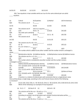 Paper mathematics | DOCX | Physics | Science