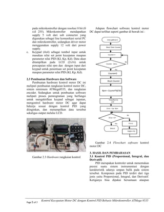 Kontrol Kecepatan Motor DC Dengan PID | PDF