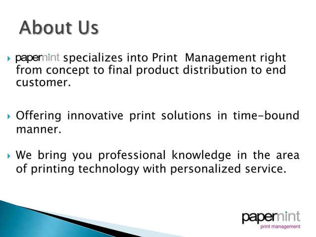 Papermint Profile | PPT