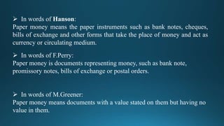 Paper money and Quality of Paper Money | PPTX