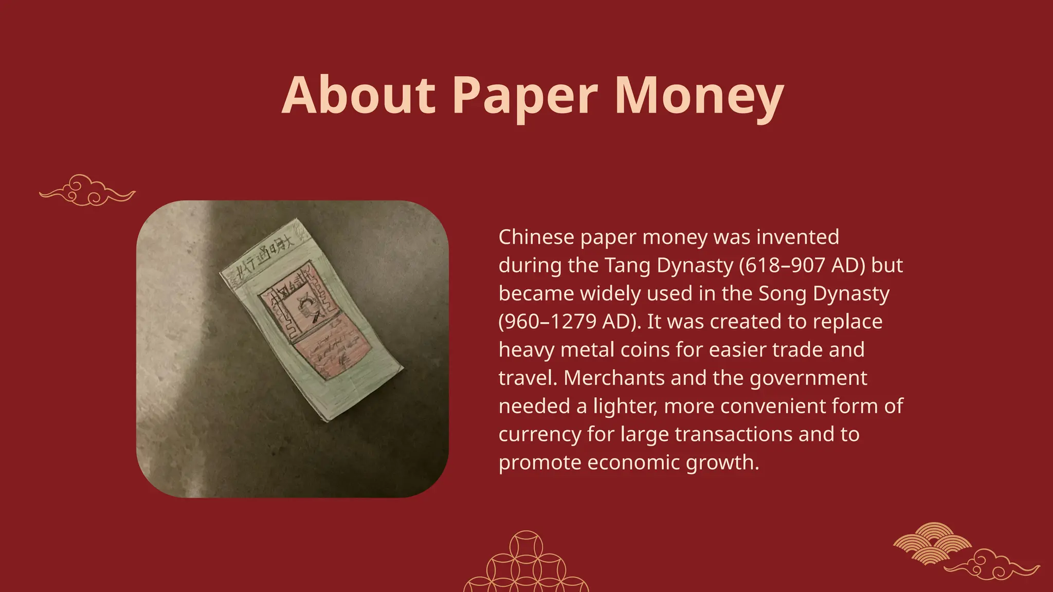 Paper Money ppt, Chinese inventions, history lesson. | PPTX