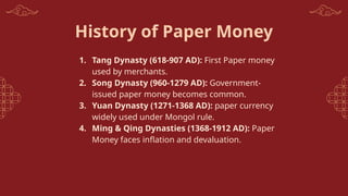 Paper Money ppt, Chinese inventions, history lesson. | PPTX