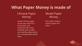 Paper Money Chinese inventions history lesson | PPTX
