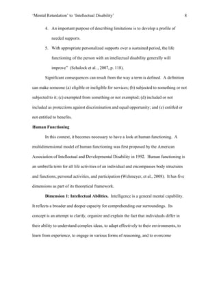 The Change of the Term ‘Mental Retardation’ to ‘Intellectual Disability ...