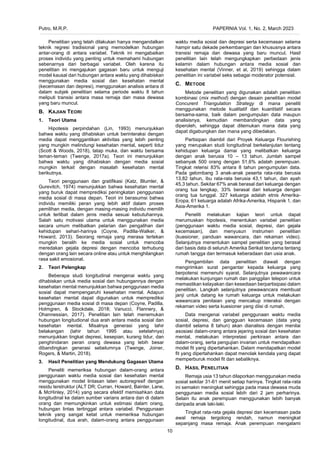 Review Jurnal: Does Time Spent Using Social Media Impact Mental Health?: An Eight Year ...