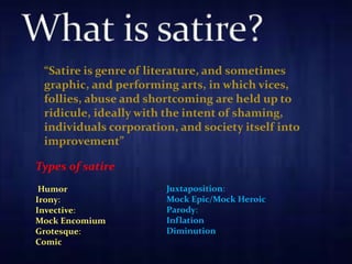 Paper no.2. neo classical literature .jonathan swift as satirist | PPT