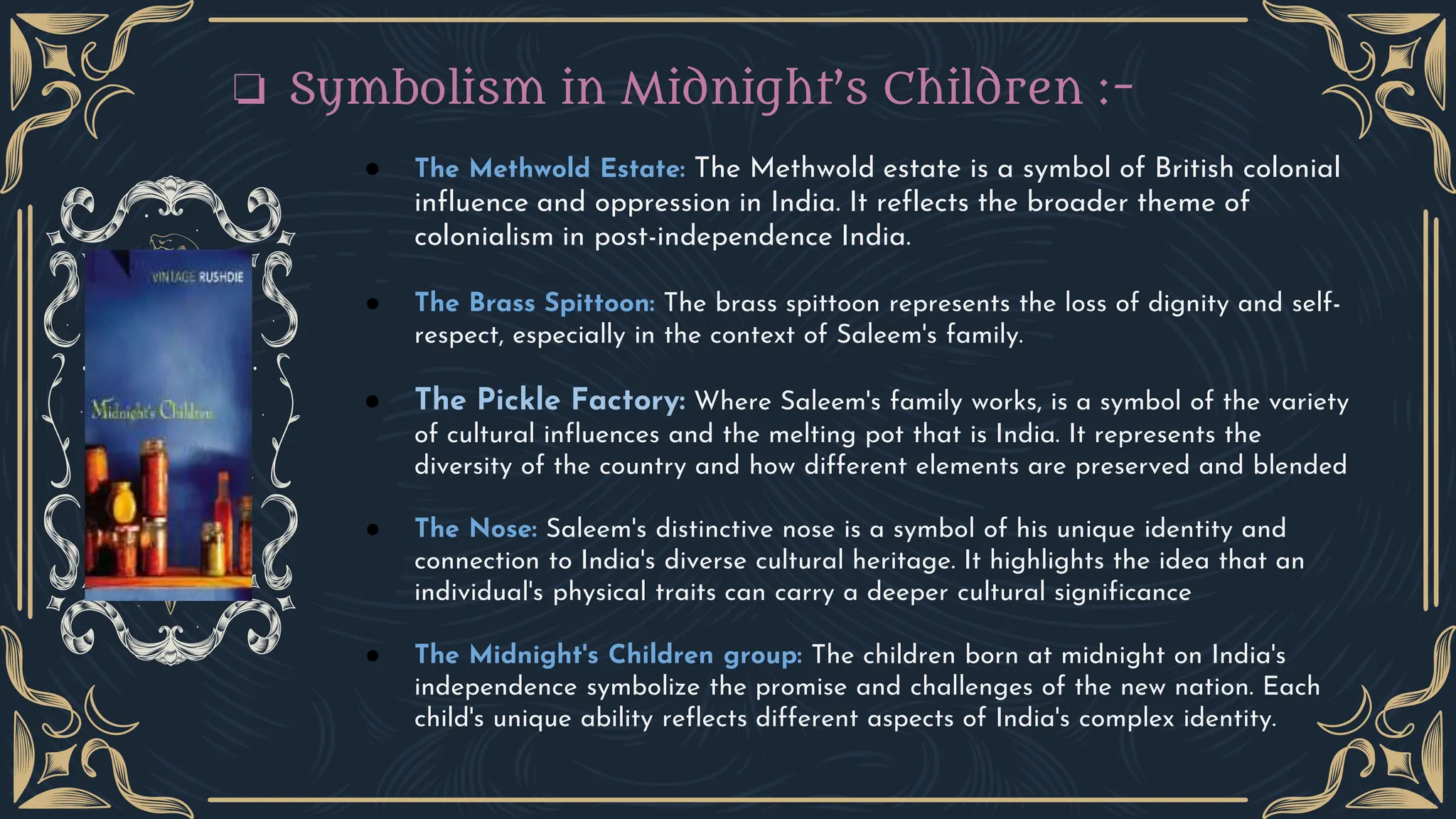 PAPER NO.202 Magical realism and Symbolism in Midnight's Children | PPTX