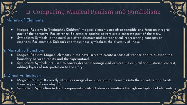 PAPER NO.202 Magical realism and Symbolism in Midnight's Children | PPTX