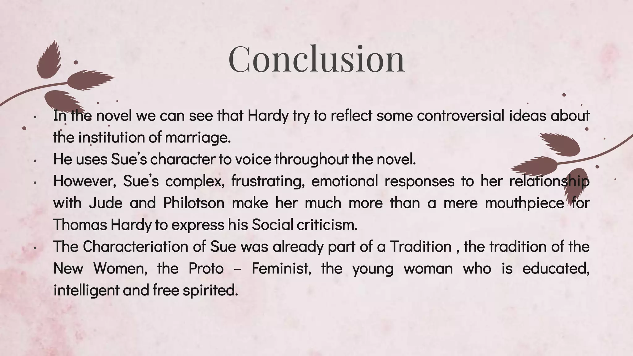 Character of Sue Bridehead paper no. 104 | PPTX