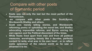 Paper No. 105. John Keats as a Romantic poet | PPTX