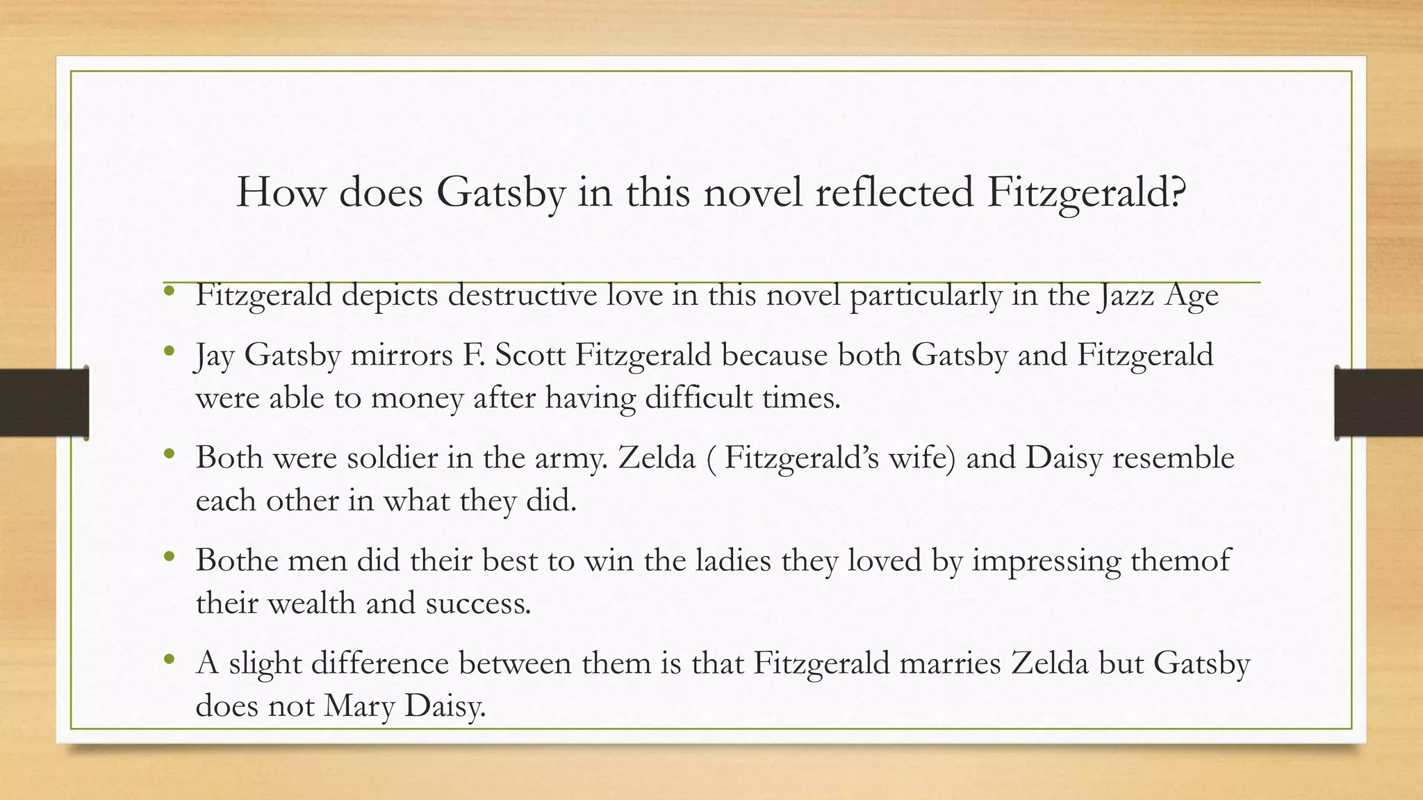 Symbolism in The Great Gatsby | PPTX