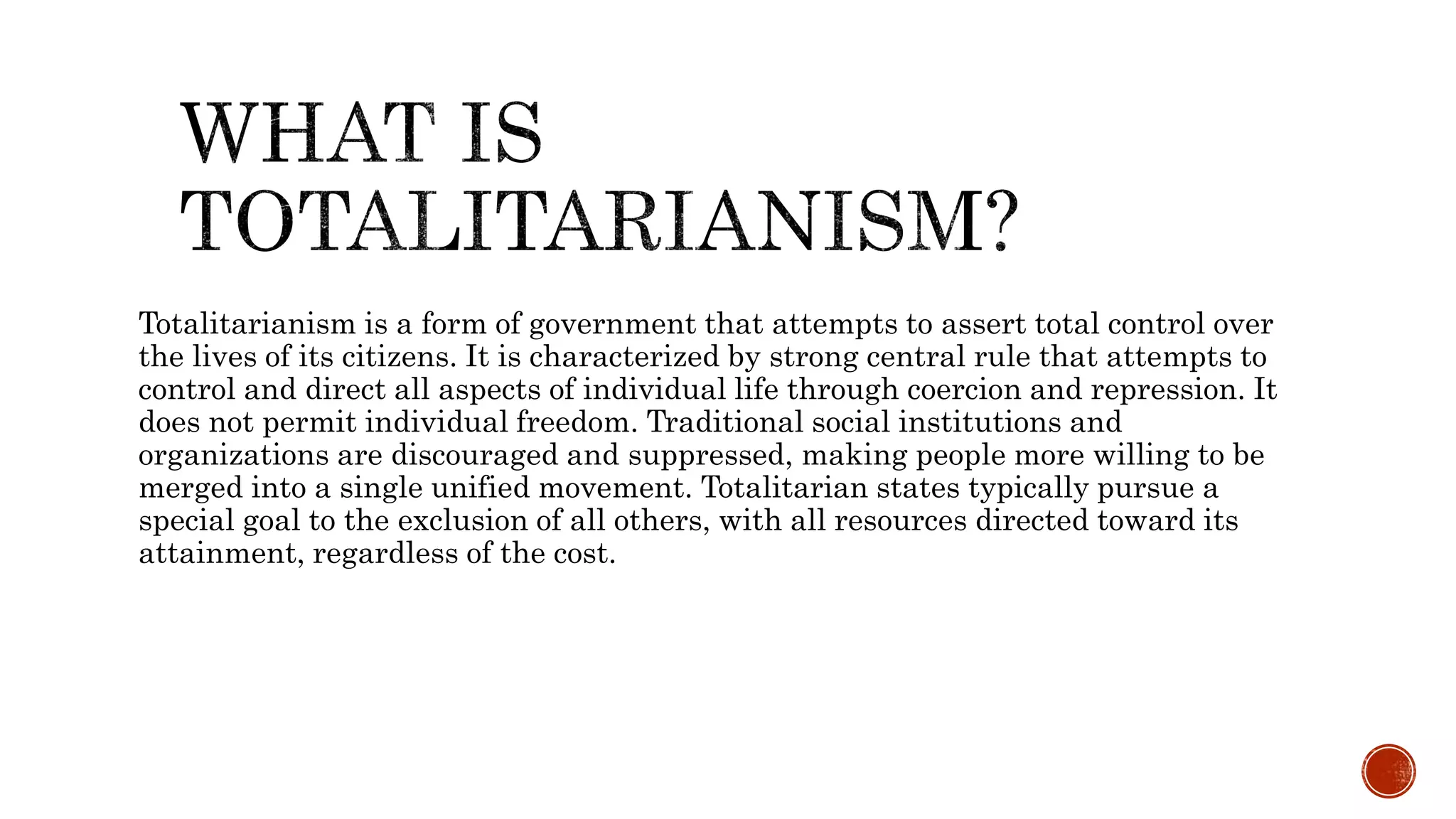 Totalitarianism in George Orwell's 1984 | PPT