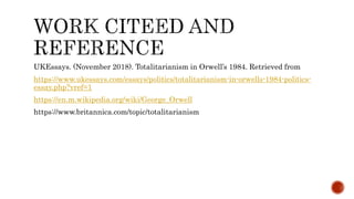 Totalitarianism in George Orwell's 1984 | PPT
