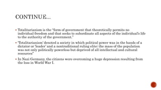 Totalitarianism in George Orwell's 1984 | PPTX