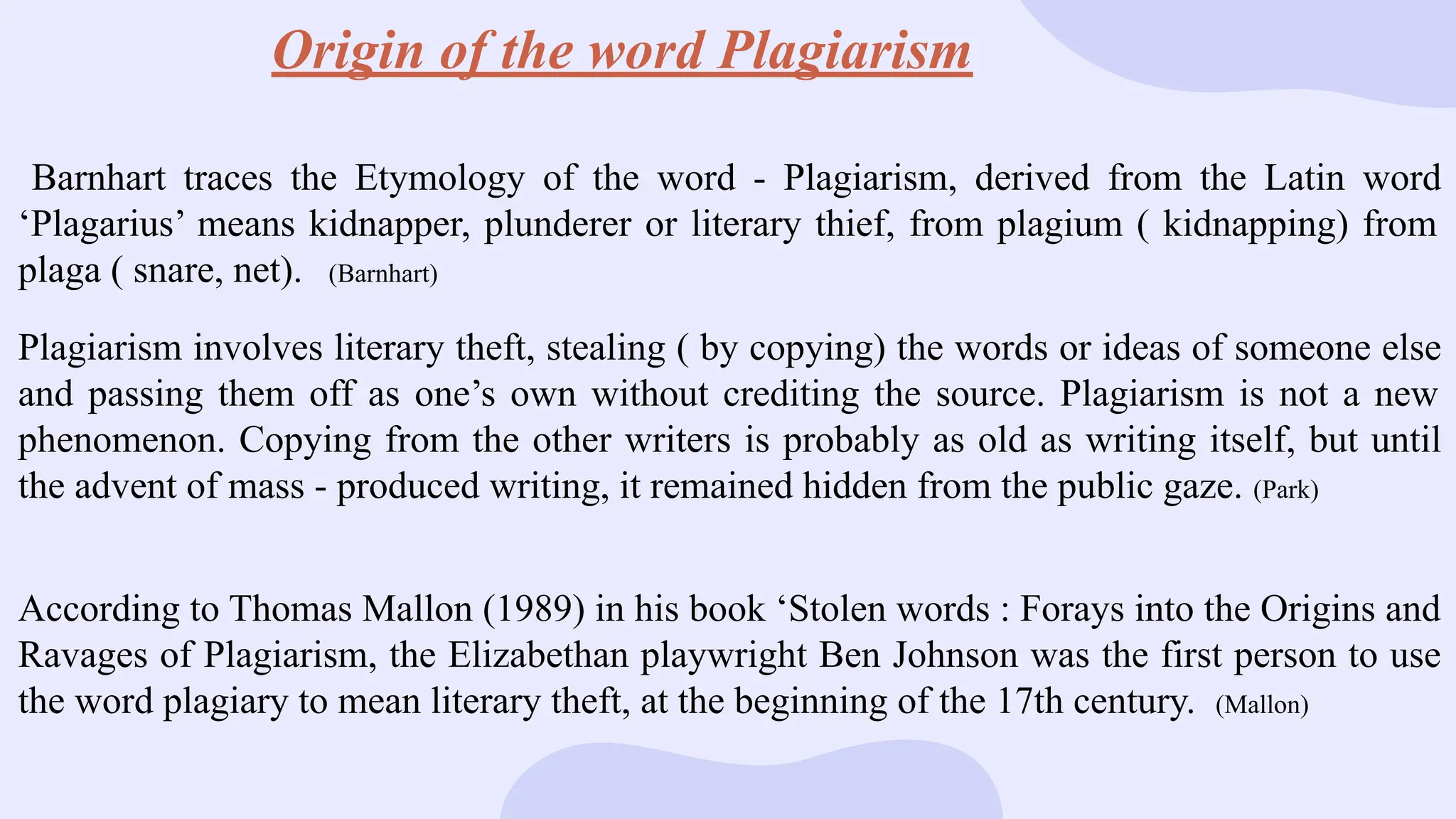 Defining Plagiarism : Types and Solutions to avoid it in Research ...