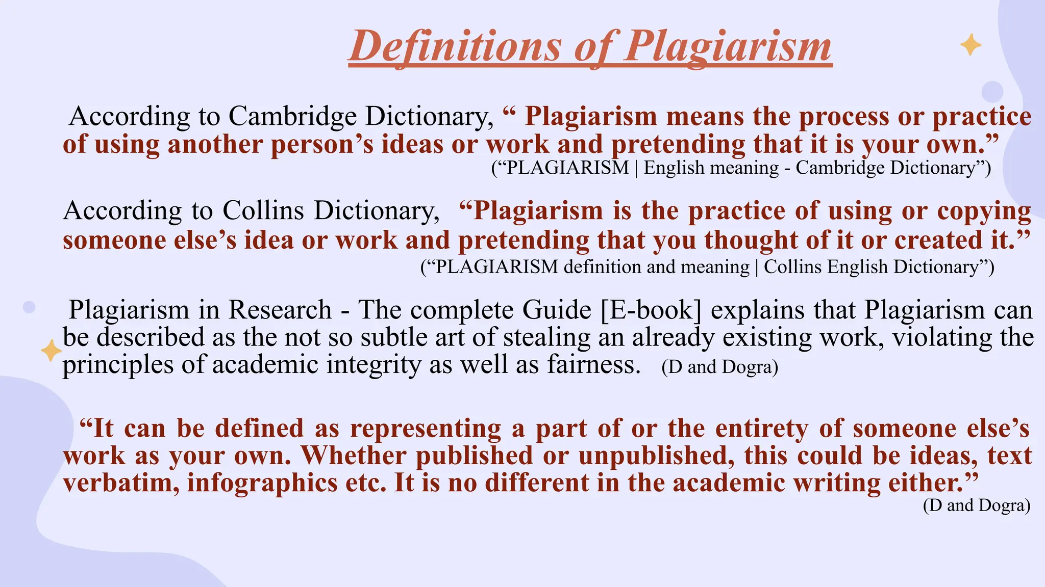 Defining Plagiarism : Types and Solutions to avoid it in Research ...