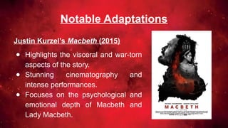 Film Adaptations of William Shakespeare's Macbeth | PPTX