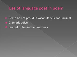Death Be Not Proud - John Donne | PPTX
