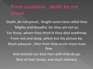 Death Be Not Proud - John Donne | PPTX