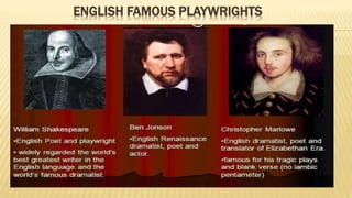 Paper no 1 Topic : difference between Elizabethan and puritan age | PPTX