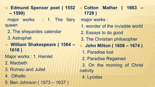 Paper no 1 Topic : difference between Elizabethan and puritan age | PPTX