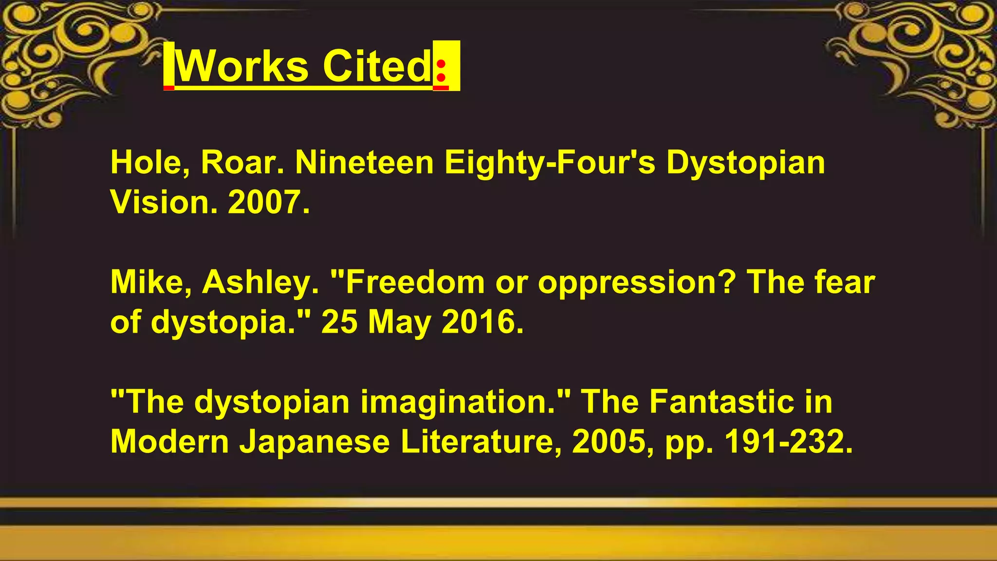 1984 as Dystopian Novel | PPTX