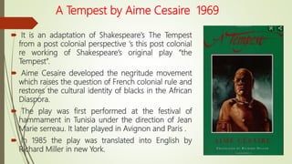 Paper no 11 A Tempest by Aime Cesaire | PPTX | Theater Venues | Attractions