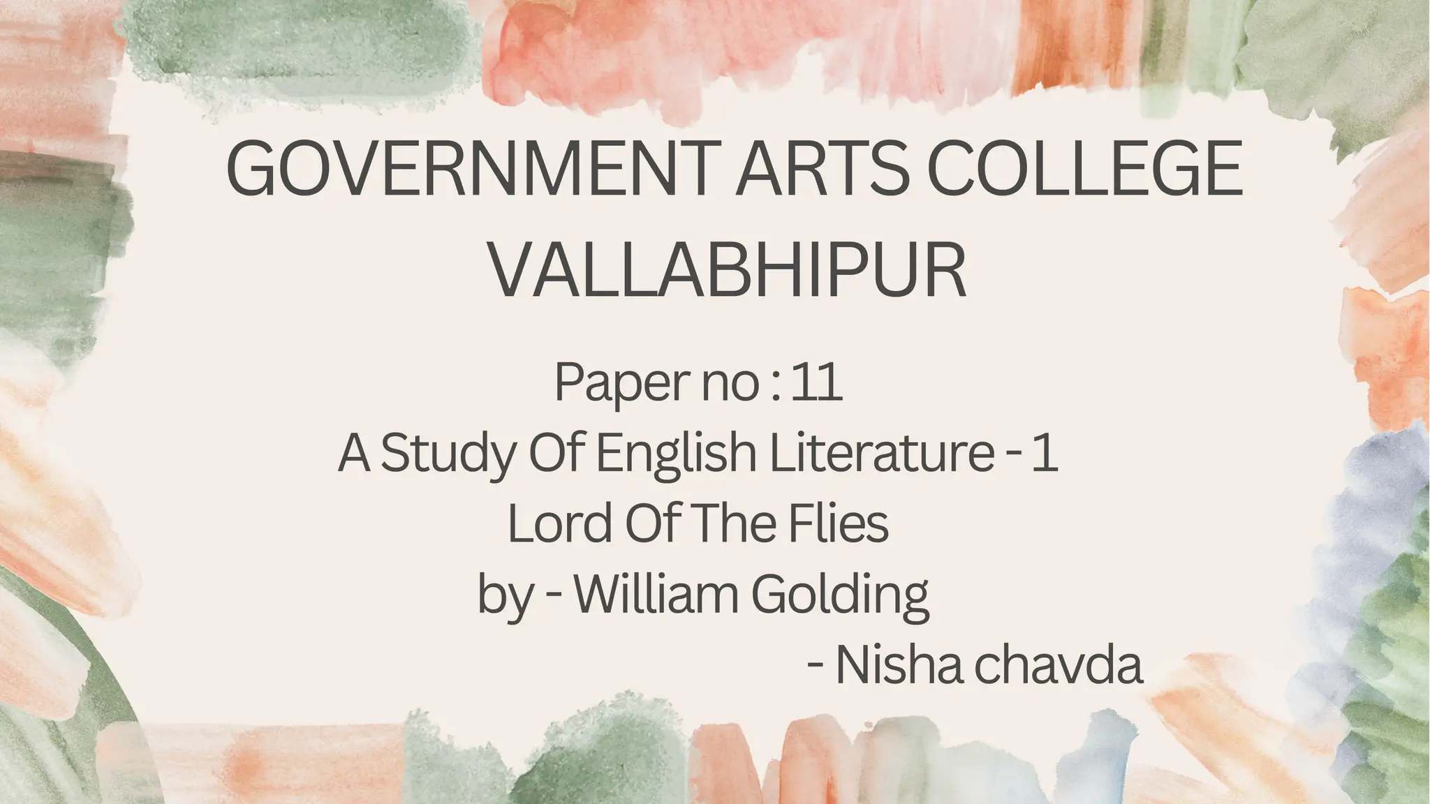 paper no 11 unit 1 & 2 Lord of the flies by William Golding.pdf