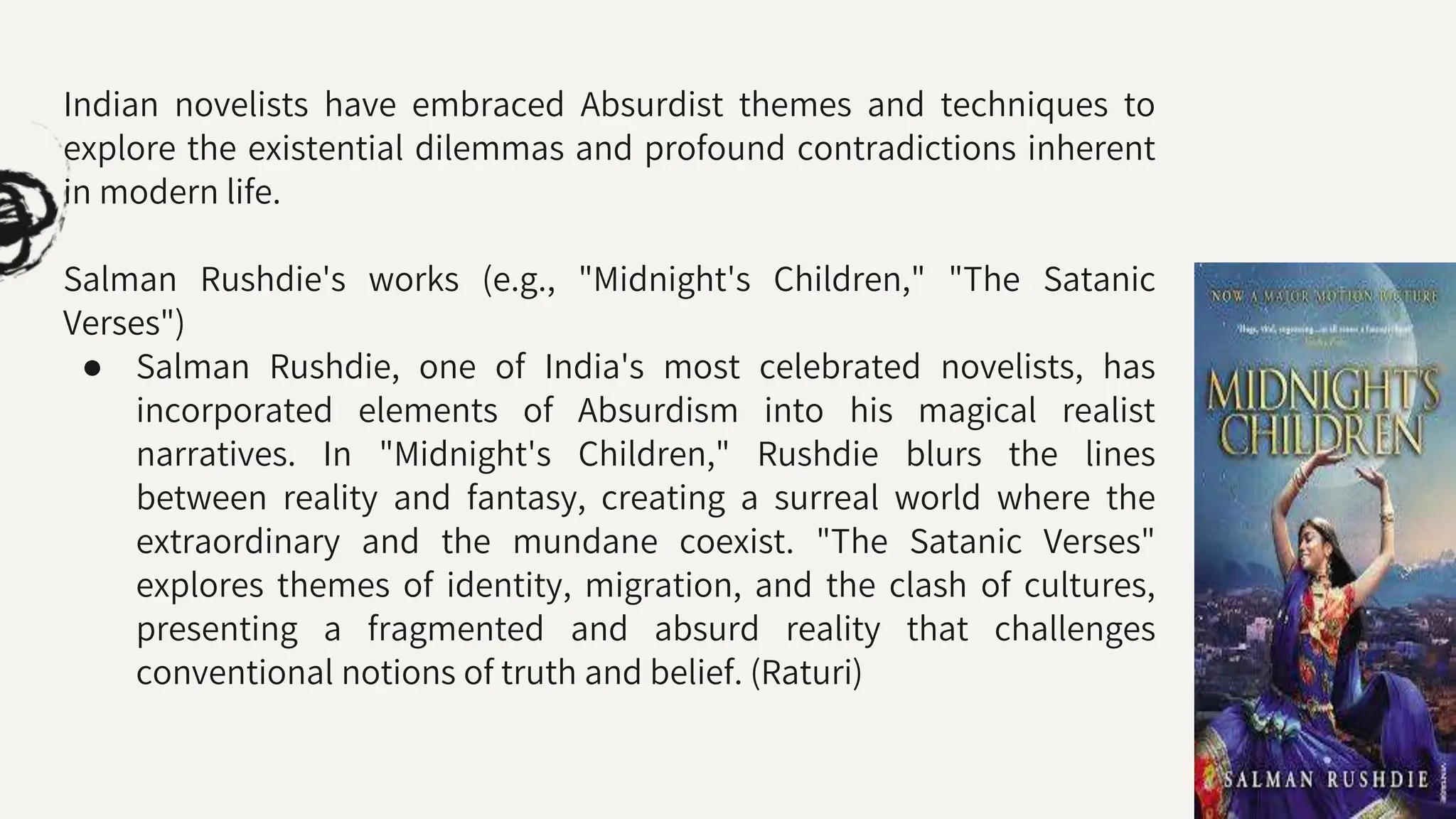 Absurdism in Indian Literature ""Midnight's Children,"" | PPTX